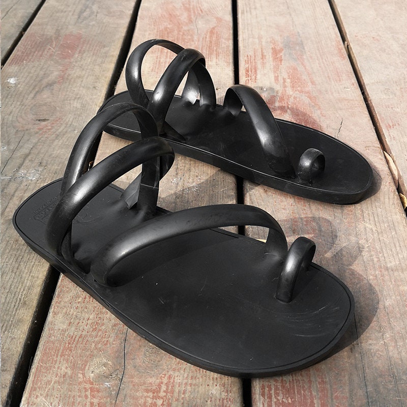Handcrafted Tire Shoes Flip-flops Shoes Men Pinch Feet Retro - Etsy
