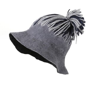 Wool Felt Wool Cap Original Design Female Cap Handmade Volcano Cap Hand ...