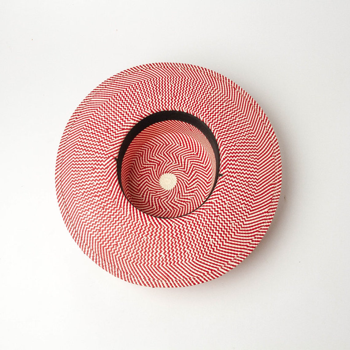 The New Striped Braid Papyrus Hat Has a Large Eaves and a | Etsy