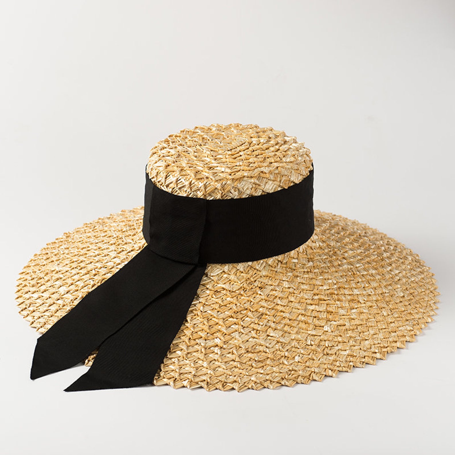 European-american Style Hand-woven Lace Straw Bow Ribbon Straw | Etsy