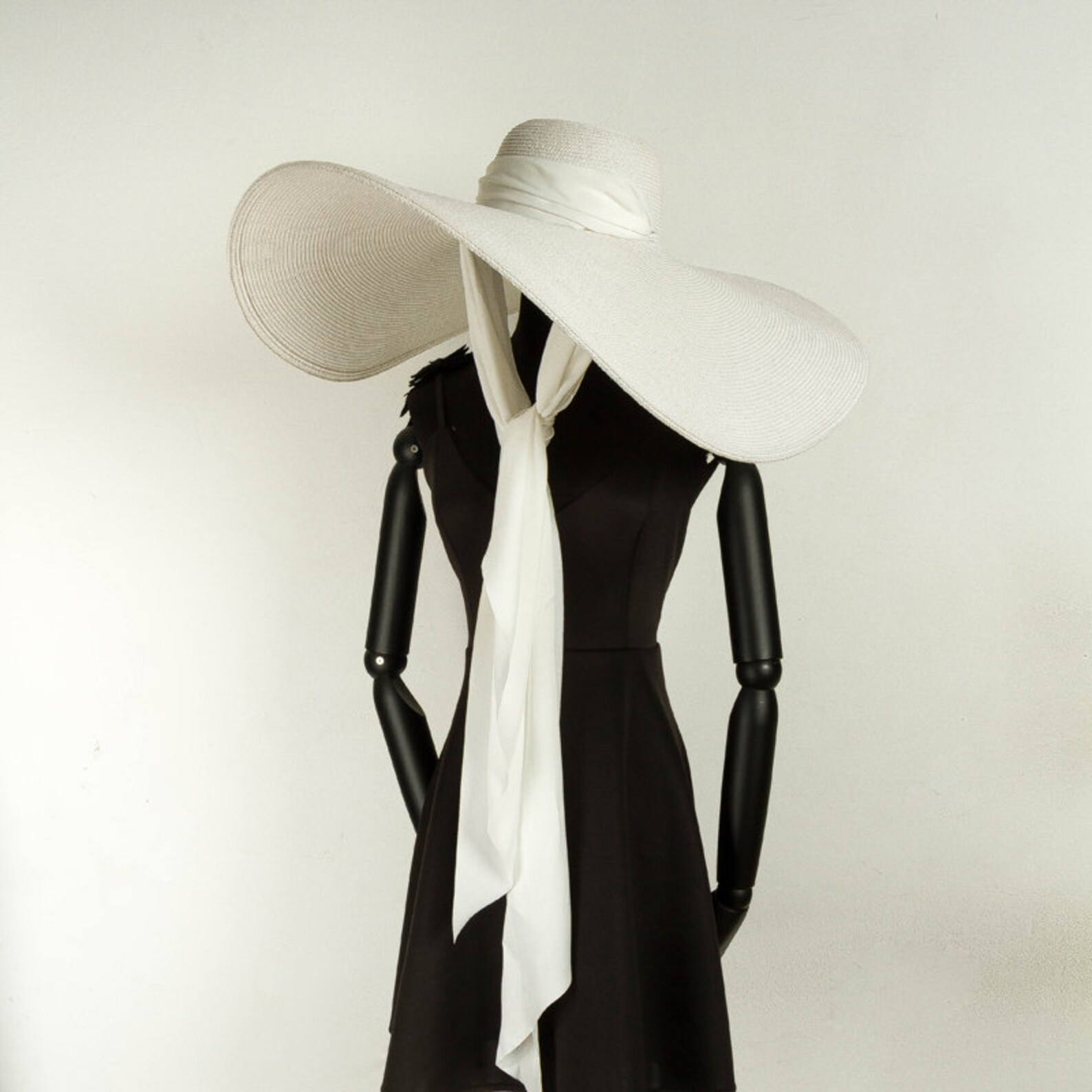 Bandaged Papyrus Big Eaves Straw Hat Concave Modelling Outdoor | Etsy