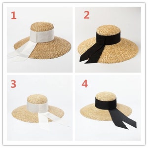 European-american Style Hand-woven Lace Straw Bow Ribbon Straw - Etsy