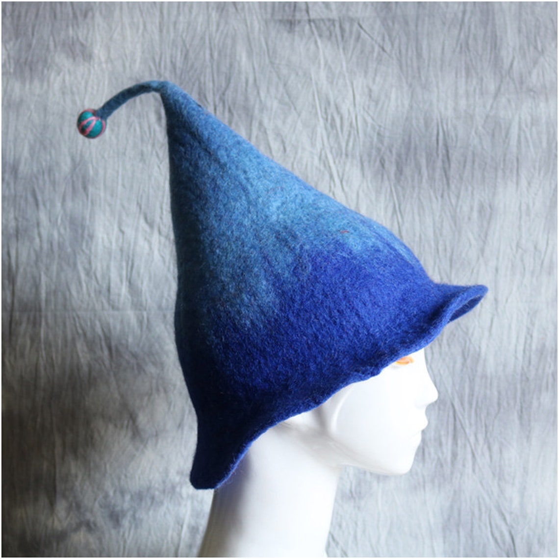 Hand-made Felt Gradient Wizard Hat Brigade Wacky Pointy Hats | Etsy