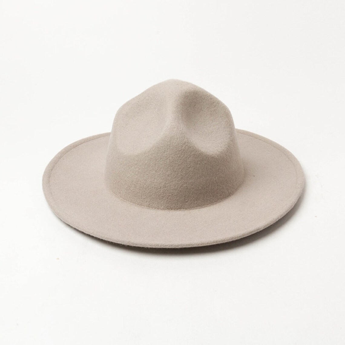 Wool Felt Hat With Concave Top and Wide Brim - Etsy