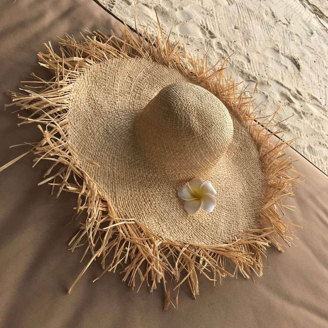 Beach Hat French Retro Summer Sun Hat Holiday Beach Black Big Bell Hat ...