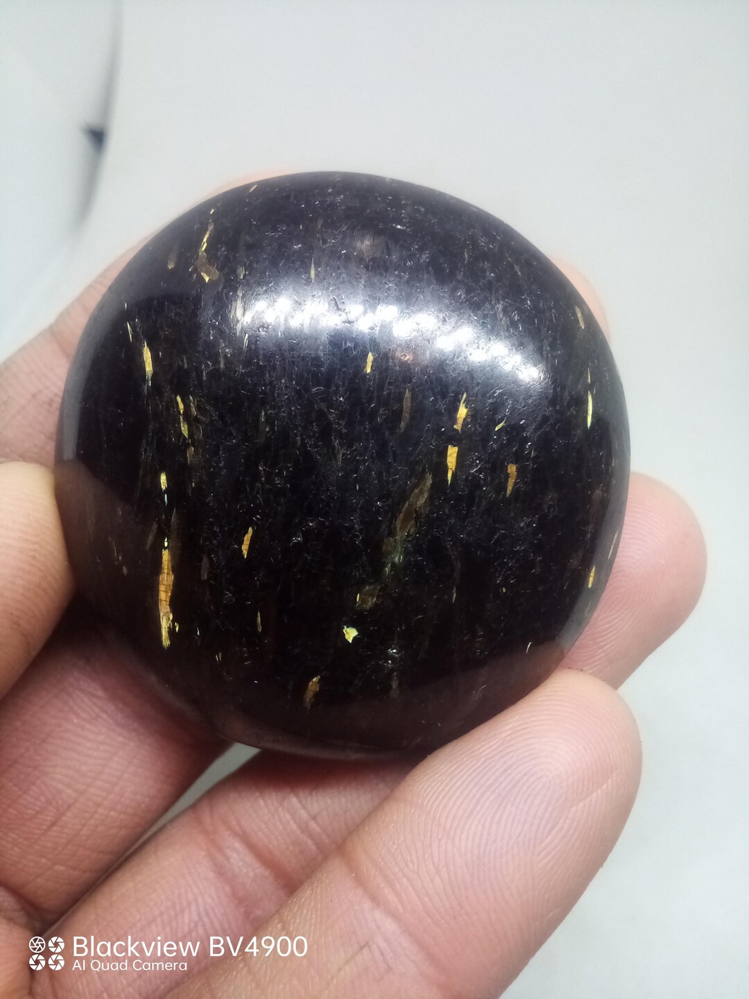 70grs Very Rare Greenland Nuummite With Unique Fires 869 Hand Cut and ...