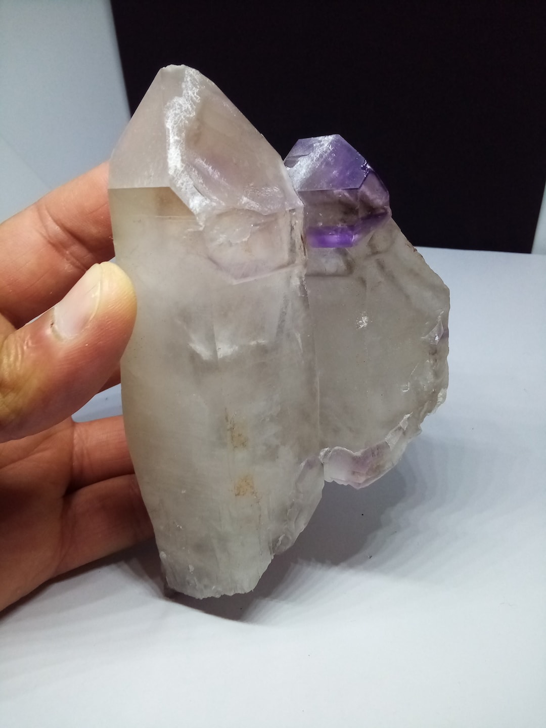 Huge Rough Elestial Scepter Quartz With Amethyst & Smoky Quartz From ...