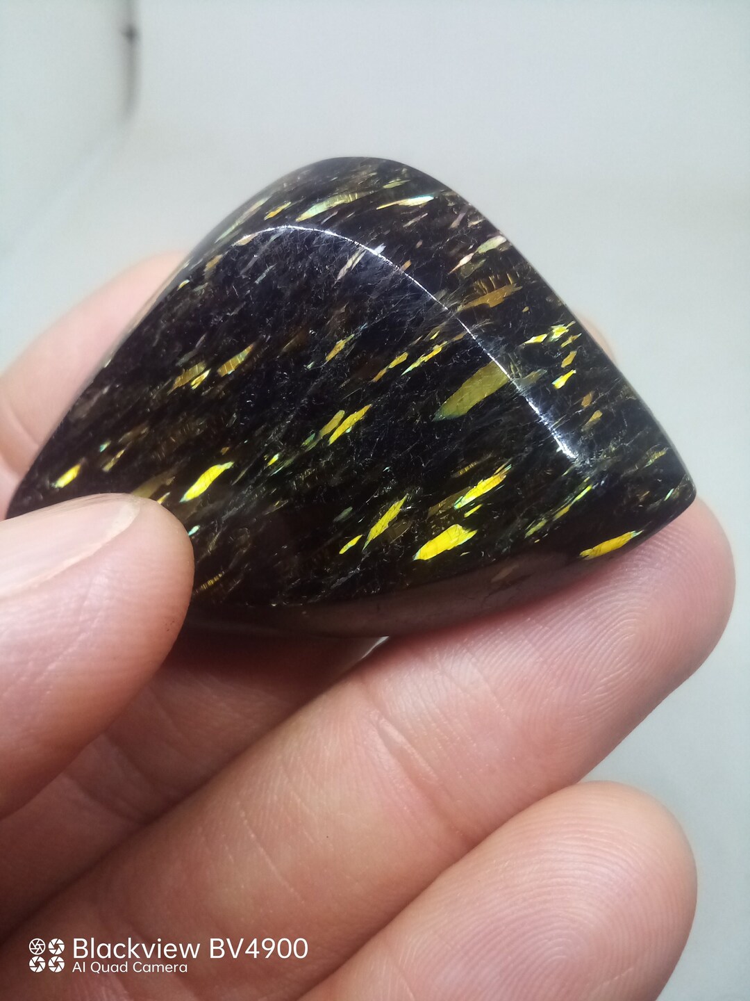Very Rare Greenland Nuummite With Unique Lights 485 Cut and Polished by ...