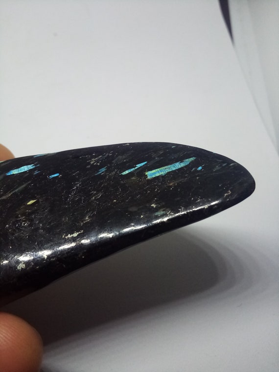 Collector Unique Blue Fire Pattern Greenland Nuummite 702 | Etsy