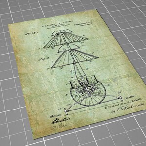 1910 Flying Machine Patent Art Print, Vintage Mechanical Art - A3 & A4 ...