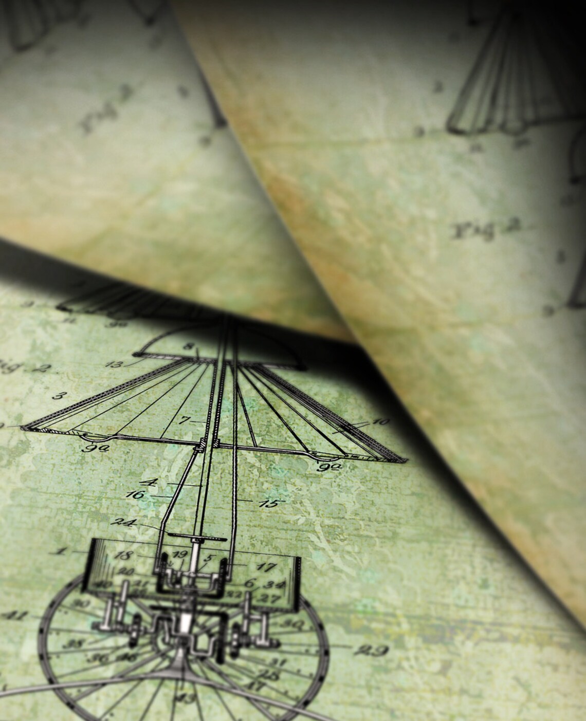 1910 Flying Machine Patent Art Print, Vintage Mechanical Art - A3 & A4 ...