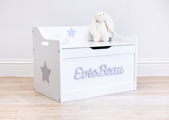 Personalised Toy Box With Safety Hinge | Etsy UK