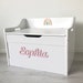 Personalised Rainbow Toy Box With Safety Hinge - Etsy UK