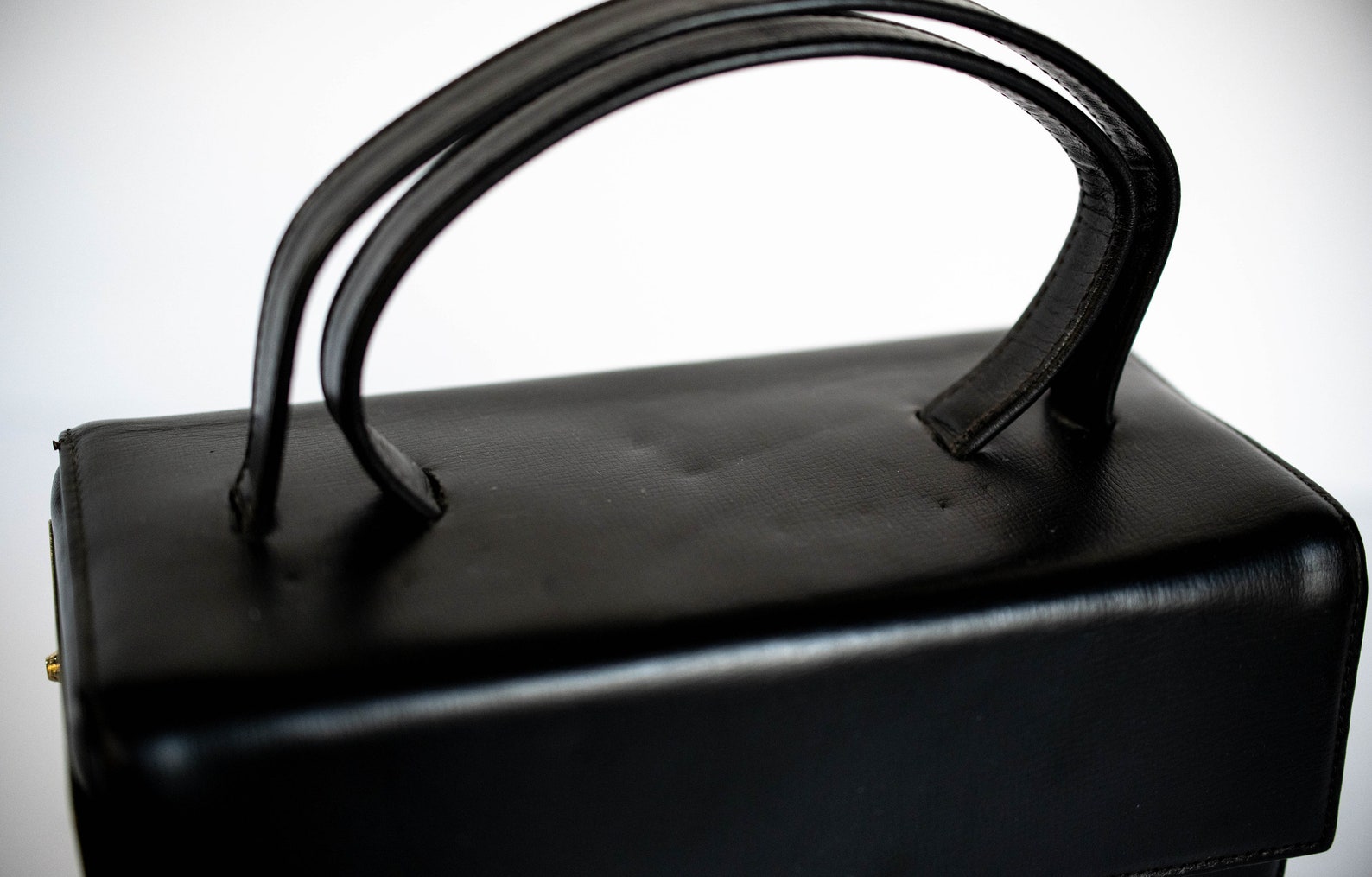 Rare Art Deco Small Train Case Purse by Block Black Genuine - Etsy