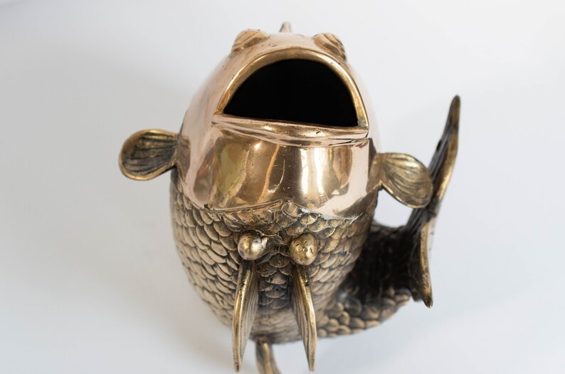Vintage Large Solid Brass Fish Figurine Mid-century Koi Fish - Etsy