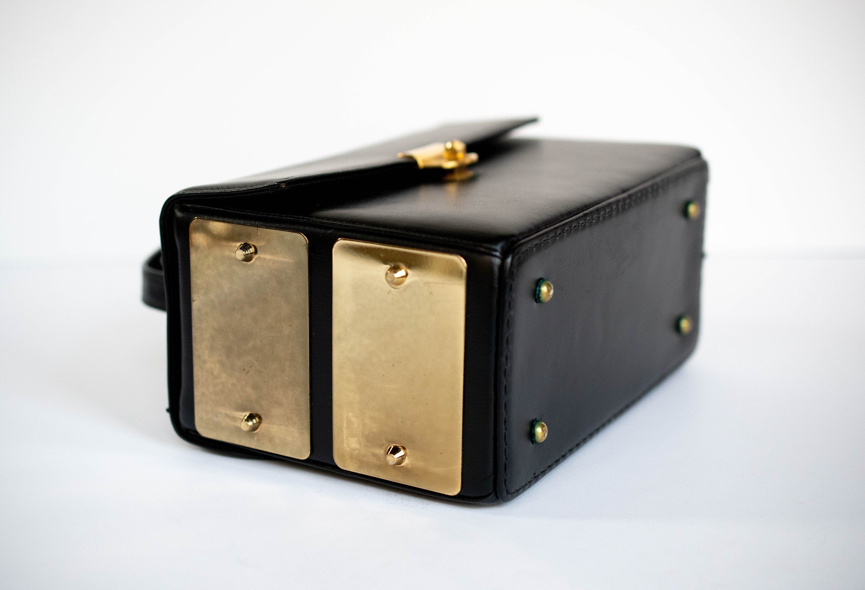 Rare Art Deco Small Train Case Purse by Block Black Genuine - Etsy