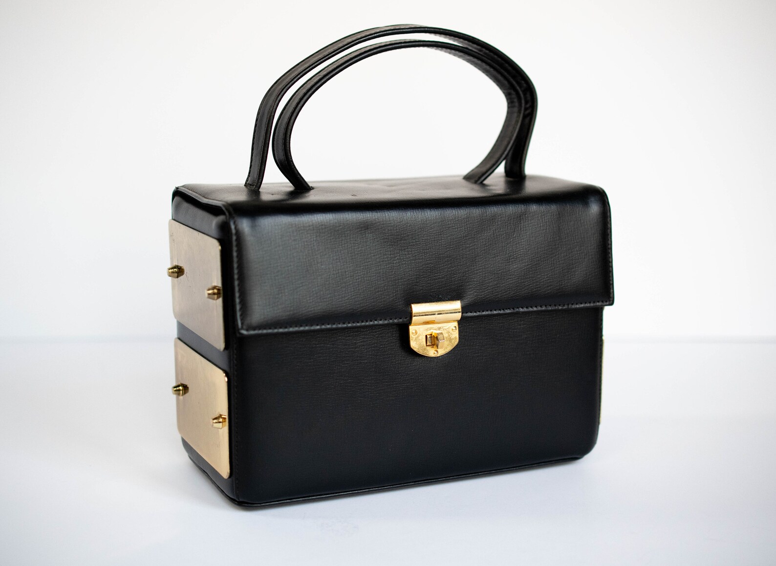 Rare Art Deco Small Train Case Purse by Block Black Genuine - Etsy