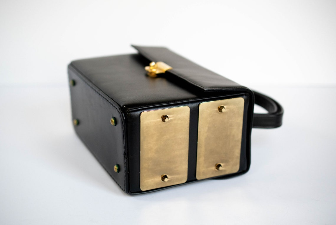 Rare Art Deco Small Train Case Purse by Block Black Genuine - Etsy
