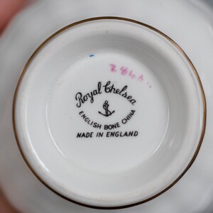 Golden Rose by ROYAL CHELSEA Fine Bone China Footed Teacup and Saucer ...