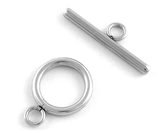 1 Simple Stainless Steel Toggle Clasp 17mm or 20mm 100% - Etsy