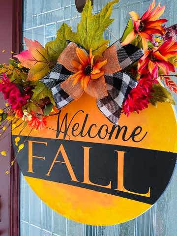 Welcome Fall Wooden Sign - Autumn, Reds, Oranges, Yellows, Handmade ...