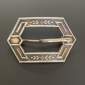 Large Edwardian Sterling Silver Sash Pin Brooch Rectangular - Etsy