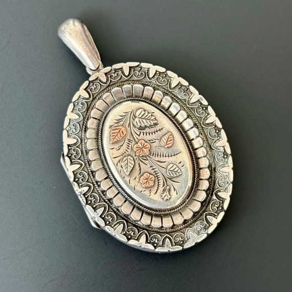 Large Victorian Aesthetic Sterling Silver and Rose Go… - Gem