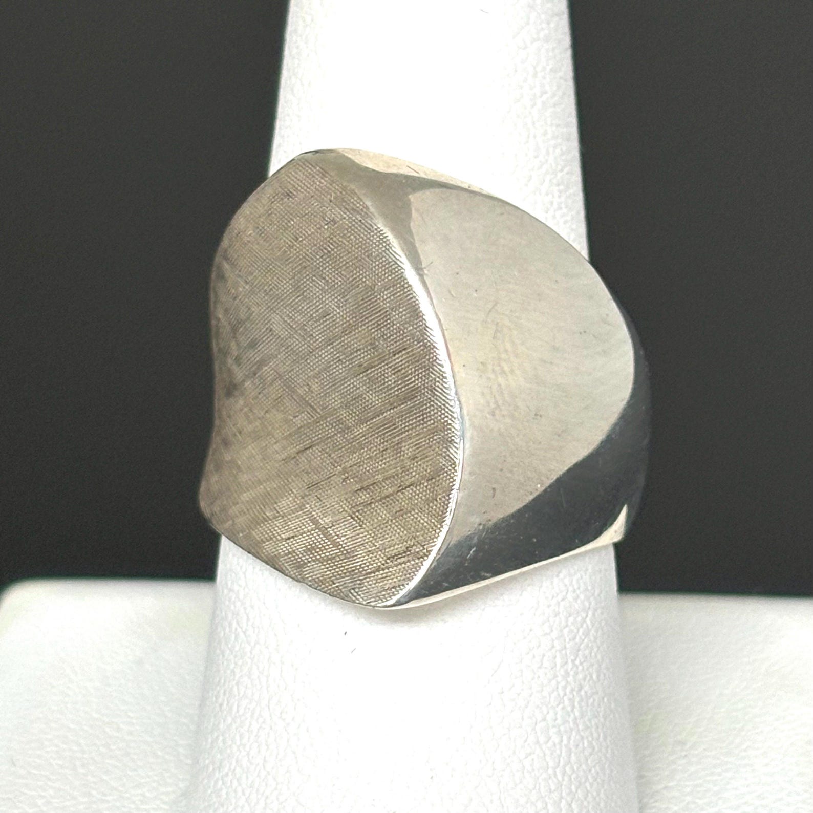 MCM Heavy Wide Angular Sterling Silver Ring , Mid-century Modernist ...