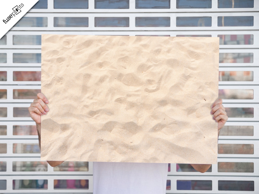 Flatlay Light Sand Photography Backdrop - Rigid Beach Sand Photography ...