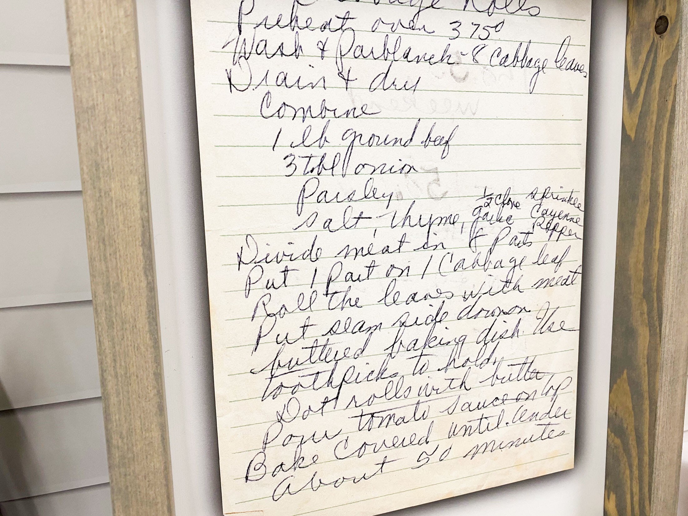Framed Handwritten Recipe Print: Personalized Family Keepsake - Etsy