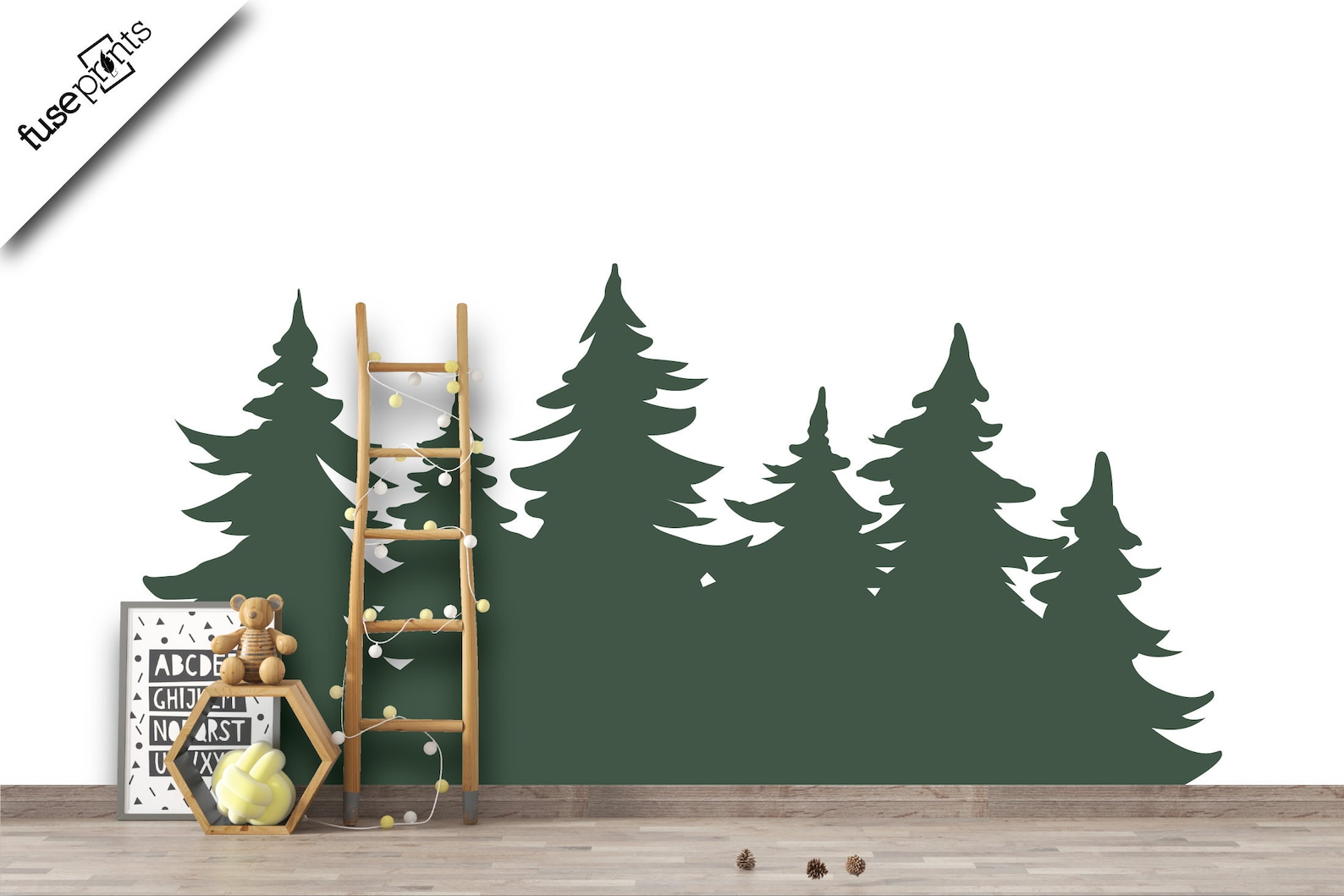 Tree Decal Treeline Wall Decal Tree Silhouette Graphic Tree - Etsy