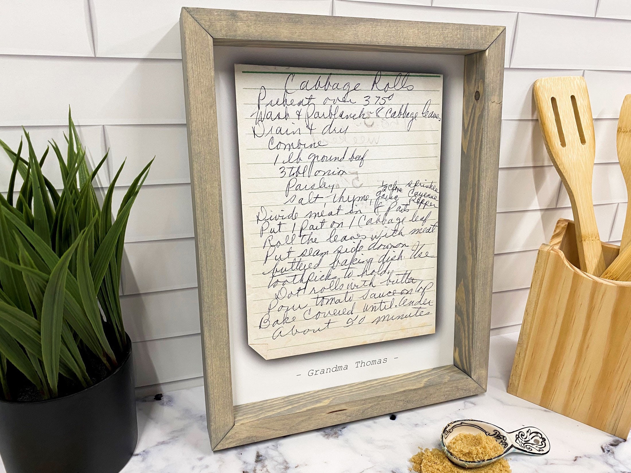 Framed Handwritten Recipe Print: Personalized Family Keepsake - Etsy