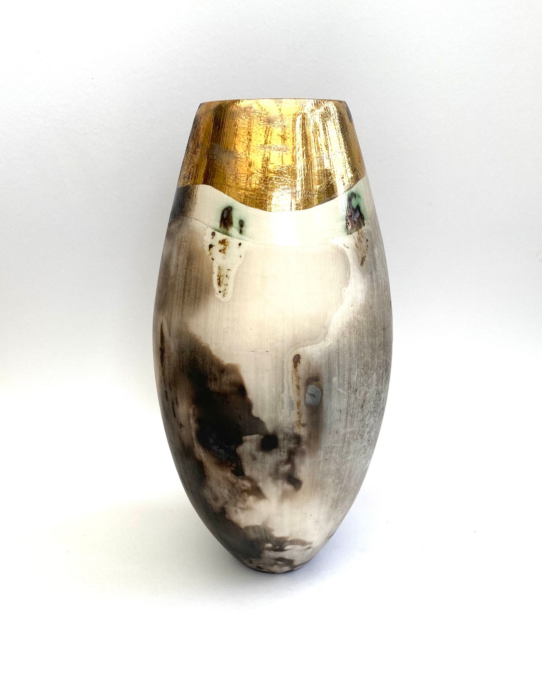 Pit-fired Ceramic Pot With Gold Lustre. Thoughtful Gift for a - Etsy