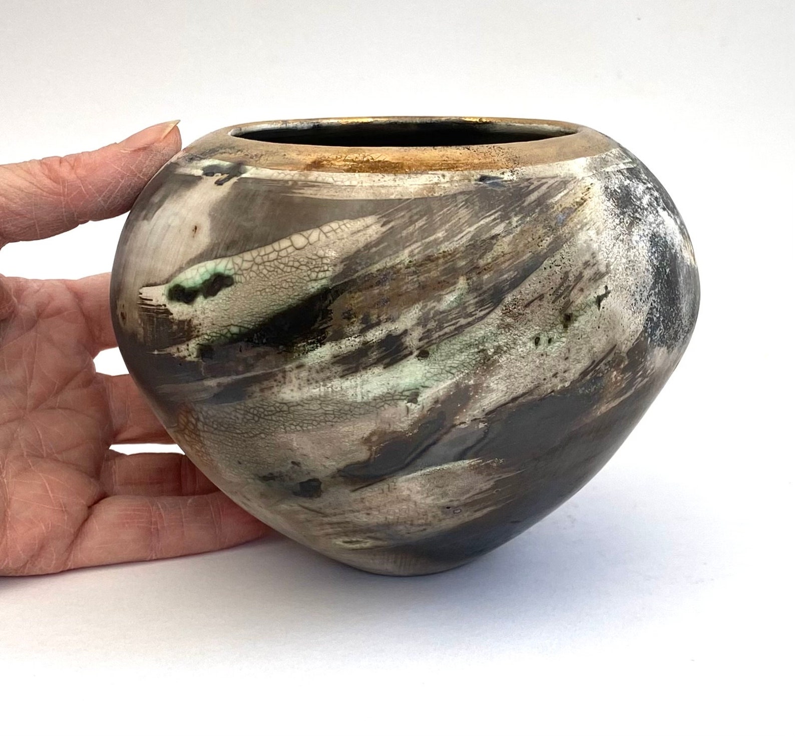 A Smoke-fired Ceramic Pot. - Etsy