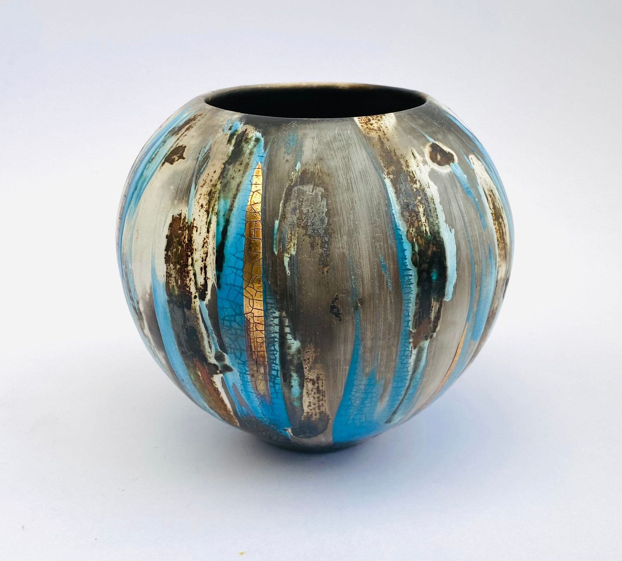 Blue Ceramic Pot With Beautiful Textures. Thoughtful Gift for a Special ...