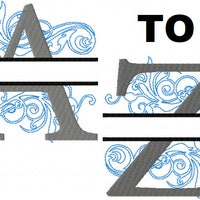 Split Monogram - Etsy