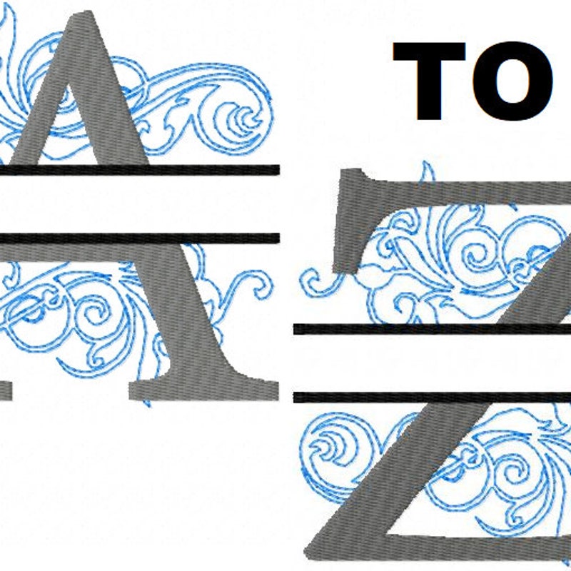 Swirl Monogram - Etsy