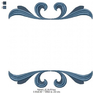 Decorative Royal Brocade Frame Embroidery Design Monogram Border in 3 ...