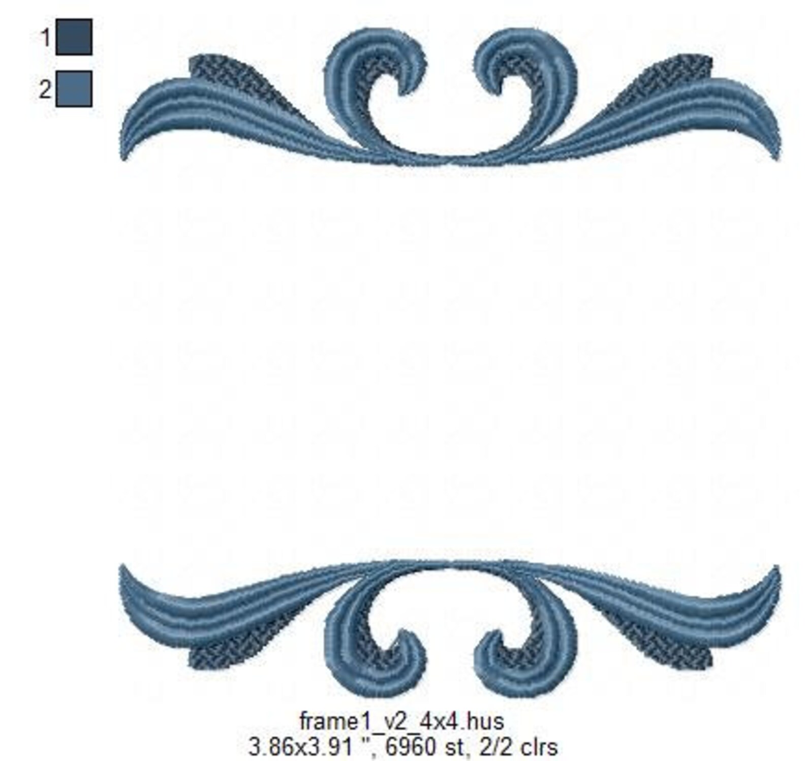 Decorative Royal Brocade Frame Embroidery Design Monogram | Etsy