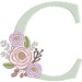 Floral Monogram Embroidery Fonts Design Bundle Flower Bunch - Etsy