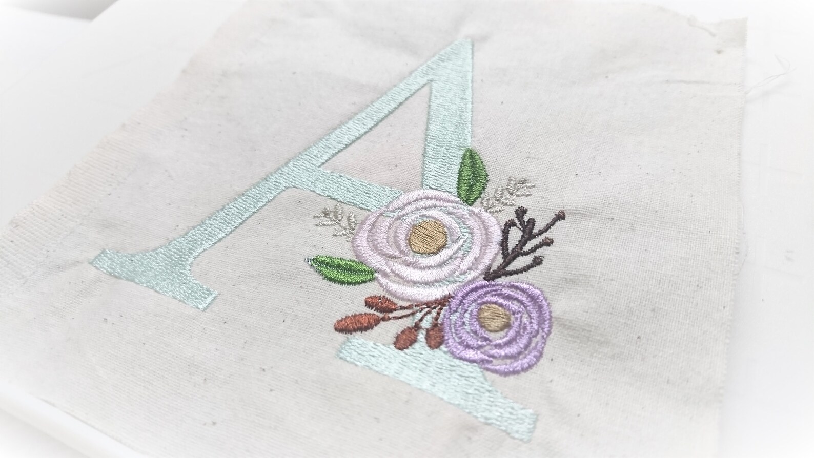 Floral Monogram Embroidery Fonts Design Bundle Flower Bunch - Etsy