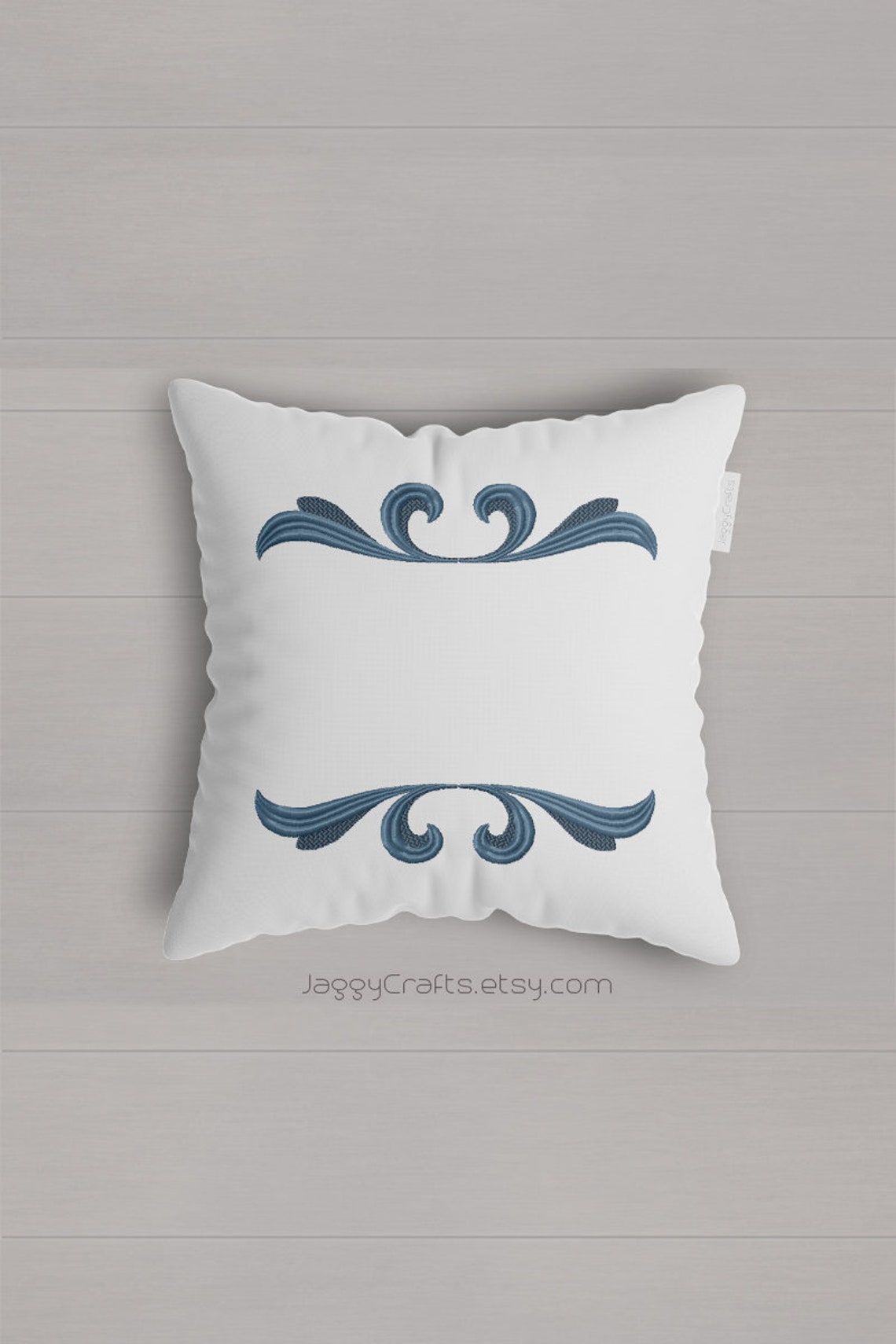 Decorative Royal Brocade Frame Embroidery Design Monogram | Etsy