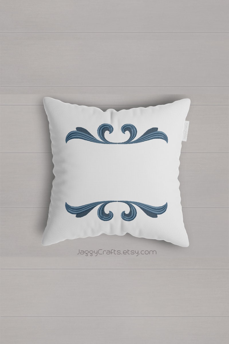 Decorative Royal Brocade Frame Embroidery Design Monogram - Etsy