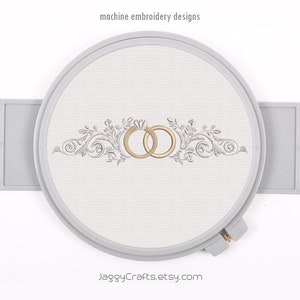 Wedding Frame Embroidery Design in SATIN STITCH for Monogram and ...