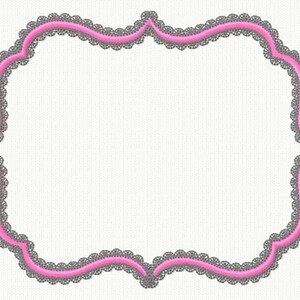 Fancy Decorative Rectangle Applique Embroidery Design Monogram Font ...