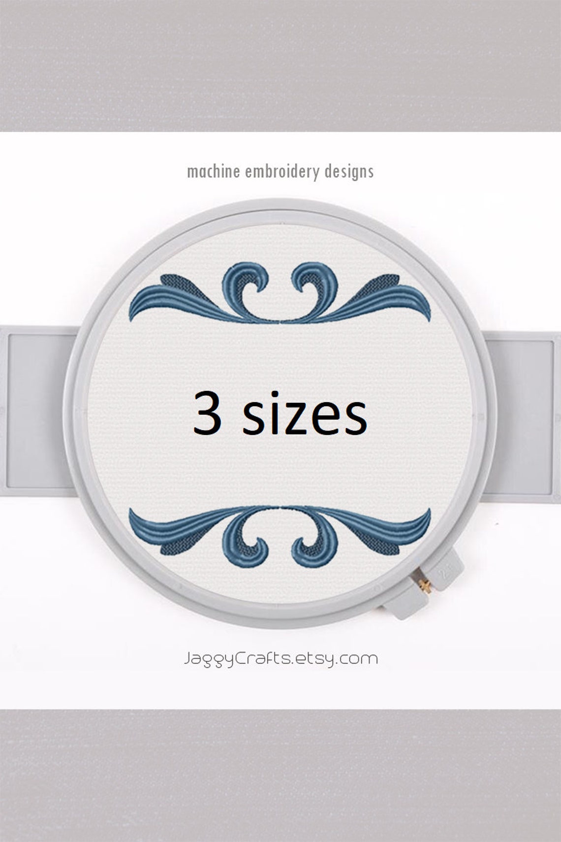 Decorative Royal Brocade Frame Embroidery Design Monogram Border in 3 ...