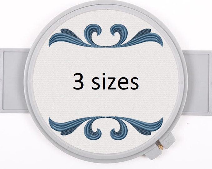 Decorative Royal Brocade Frame Embroidery Design Monogram Border in 3 ...