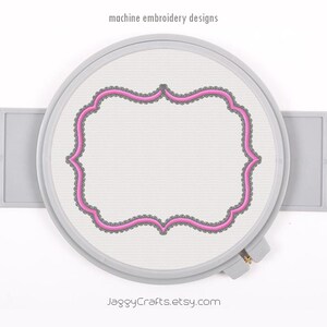 Fancy Decorative Rectangle Applique Embroidery Design Monogram Font ...