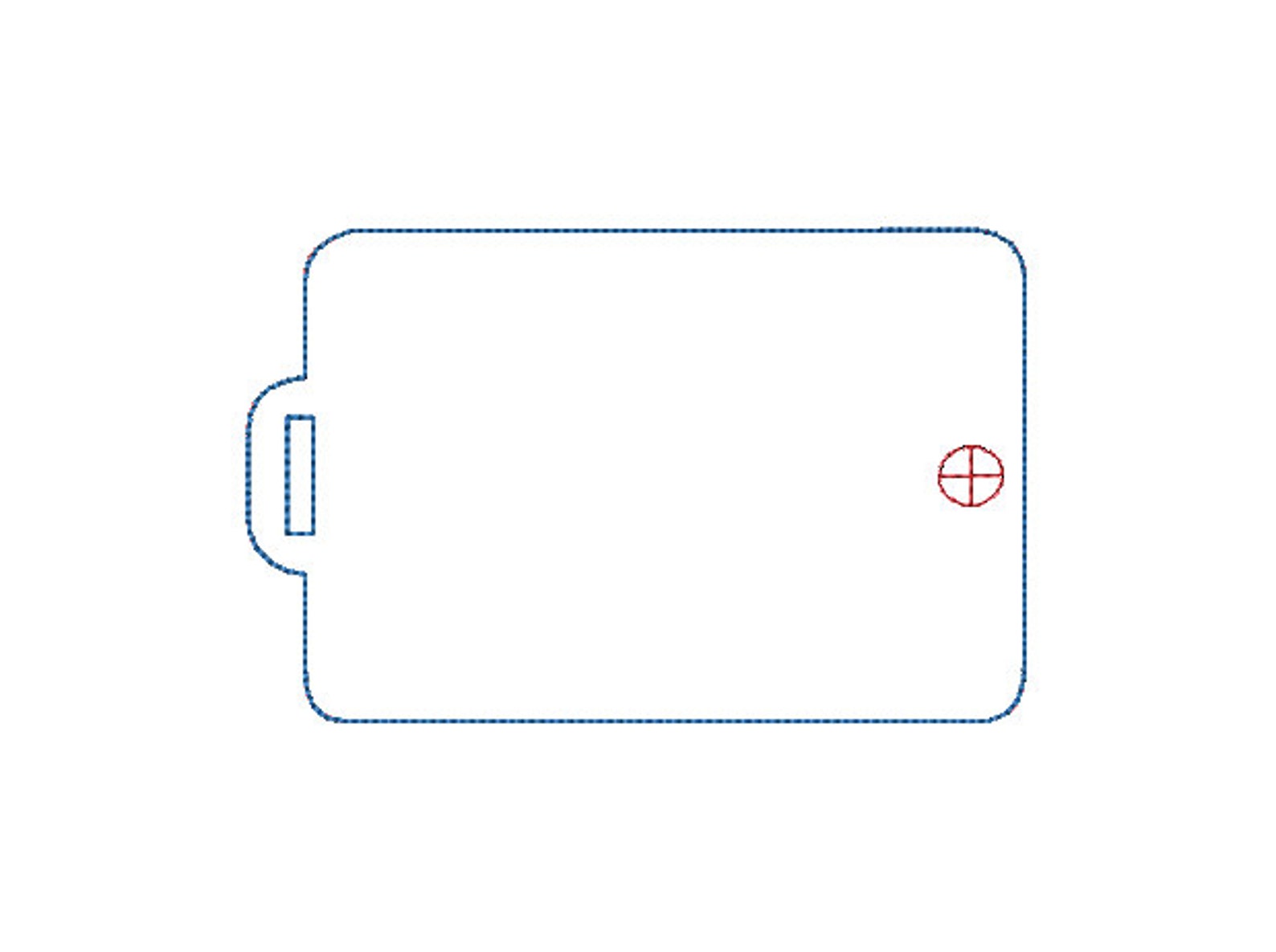 In the Hoop Folded Bag Tag Bagtag With Address Business Card Slot ...
