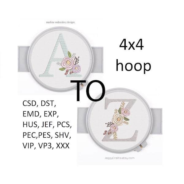 Monogram Font Embroidery - Etsy